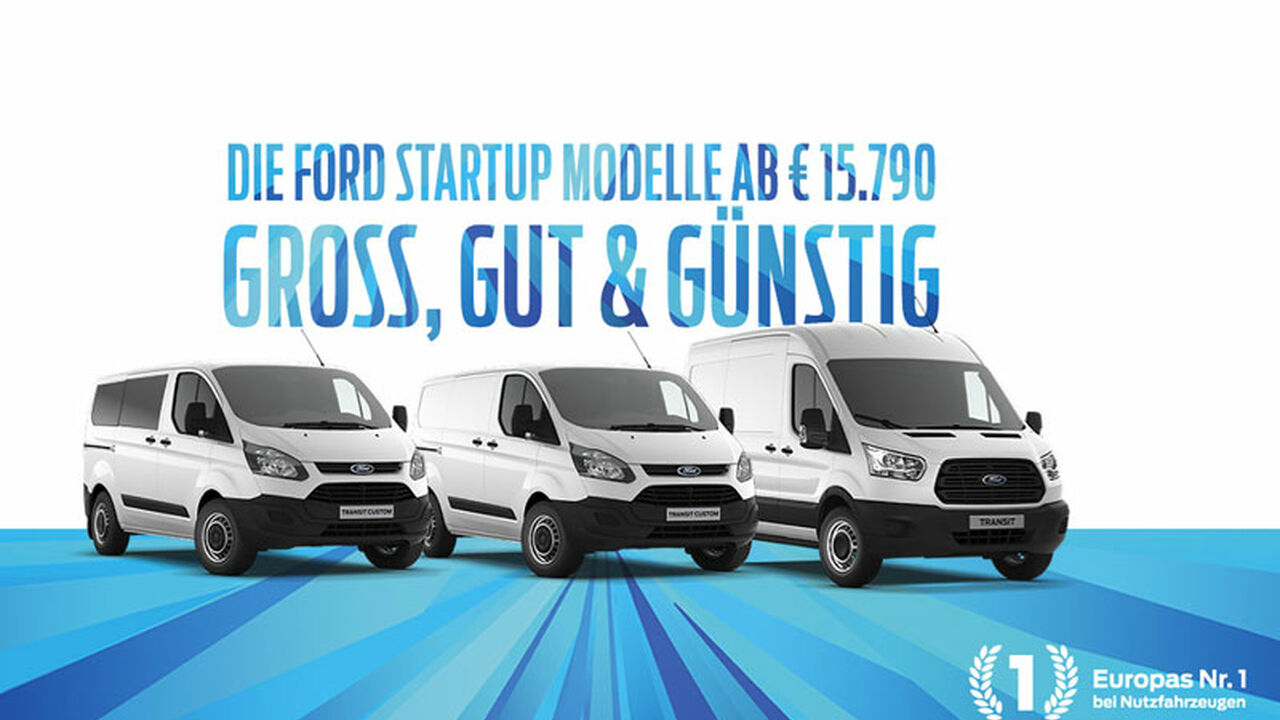 Günstige Transporter: Ford Startup Modelle ab 15.790 Euro | FIRMENWAGEN